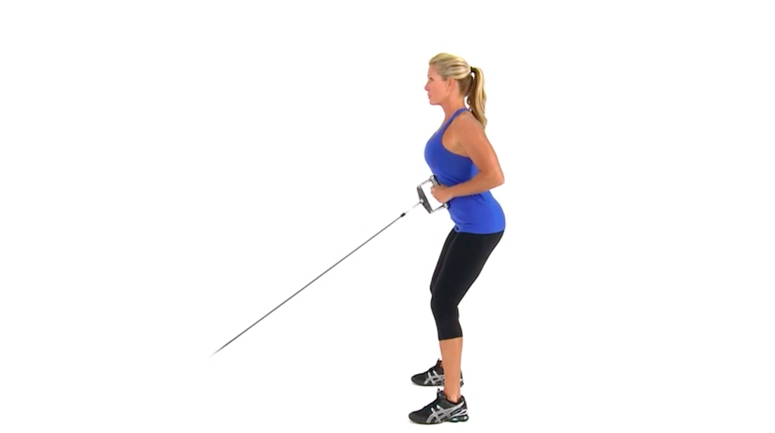 Rugoefening: Cable Standing Close Row | Spierentraining.nl
